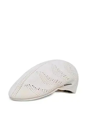 KANGOL Eyelet-knit Flat Cap - White