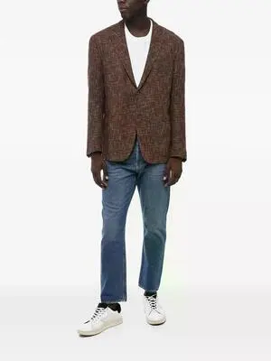 Corneliani Gate Hopsack-pattern Jacket - Brown