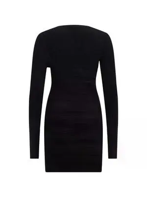 Philosophy Di Lorenzo Serafini Twist-detail Ribbed-knit Mini Dress - Black