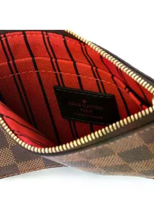 LOUIS VUITTON Damier Neverfull Pochette Pouch - Brown