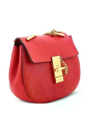 Chloé Drew Leather Mini Crossbody Bag - Red