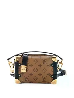 LOUIS VUITTON Side Trunk Handbag Reverse Monogram Canvas Pm Shoulder Bag