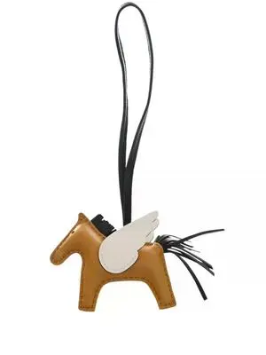 Hermès 2023 Milo Lambskin Grigri Rodeo Pegase Bag Charm Pm Key Chain - Black