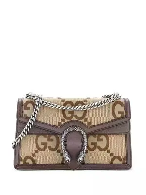 Gucci Dionysus Jumbo Gg Canvas Small Shoulder Bag - Brown