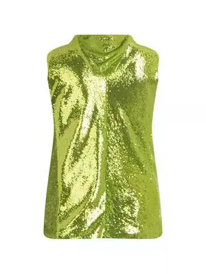 Philosophy Di Lorenzo Serafini Sequin-embellished Sleeveless Top - Green