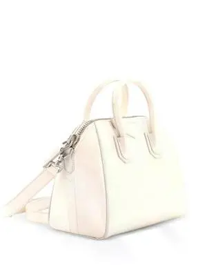 Givenchy Antigona Bag Glazed Leather Mini Satchel - White