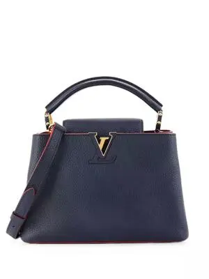 LOUIS VUITTON Capucines Bag Leather Bb Satchel - Blue