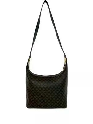 Celine 1998 Macadam Coated Canvas Shoulder Bag - Brown