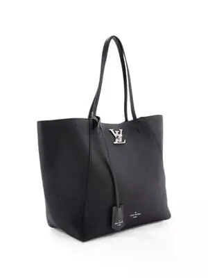 LOUIS VUITTON Lockme Cabas Leather Tote Bag