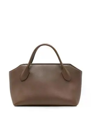 THE ROW Terrasse Bauletto Leather Tote Bag - Brown