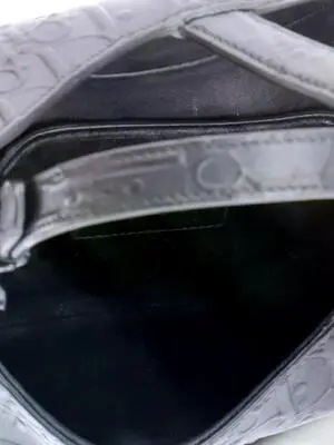 Dior Saddle Handbag Oblique Embossed Calfskin Mini Shoulder Bag - Black