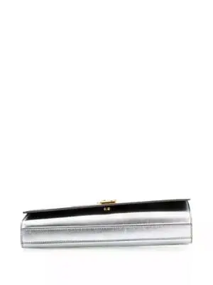 Saint Laurent Classic Monogram Metallic Calfskin Long Clutch Bag