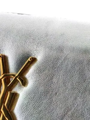 Saint Laurent Classic Monogram Metallic Calfskin Long Clutch Bag