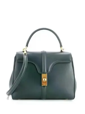 Celine 16 Top Handle Bag Smooth Calfskin Small Satchel - Green