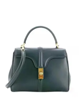 Celine Celine 16 Top Handle Bag Smooth Calfskin Small Satchel Green