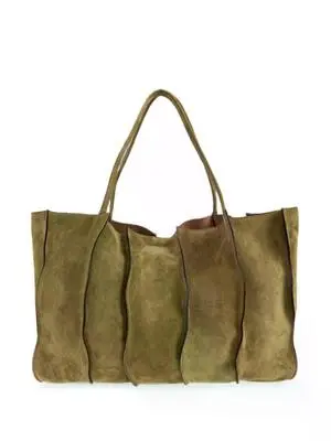 Ulla Johnson Large Adria Suede Tote Bag - Green