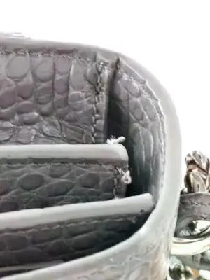 Saint Laurent Sunset Crocodile Embossed Leather Medium Crossbody Bag - Grey