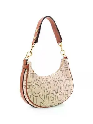 Celine Ava Bag Logo All Over Textile Medium Shoulder Bag