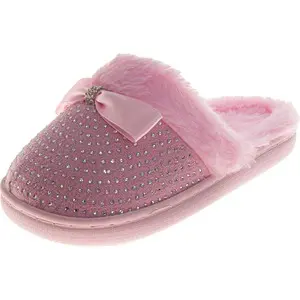 Badgley Mischka Rhinestone Slippers - Pink