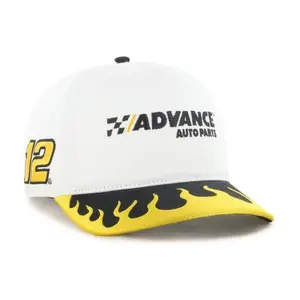 '47 Gold Ryan Blaney Flame Hitch Adjustable Hat - White