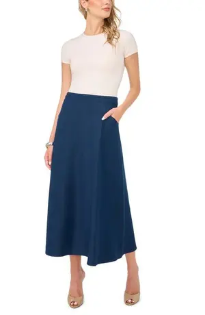 Vince Camuto Seamed Midi Skirt