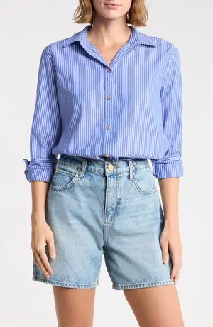 Beachlunchlounge Curved Hem Shirts For Women