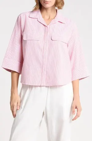 BEACHLUNCHLOUNGE Jennie Button-Up Shirt Ruby Ring