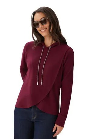 Karen Kane Rhinestone Crossover Hoodie