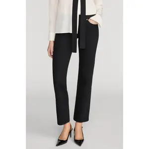 FRAME The Cigarette Low Rise Slim Straight Leg Jeans - Black
