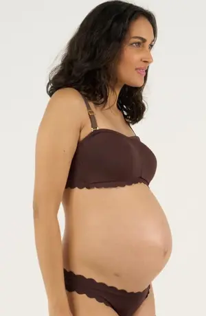 CACHE COEUR Skin Maternity And Nursing Invisible Bandeau Bra C/d Cup - Chocolate
