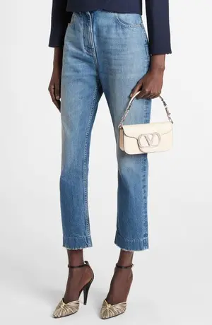Valentino Garavani Small Locò Leather Shoulder Bag