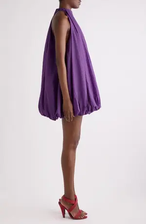 Alaïa Soft Nylon Balloon Minidress