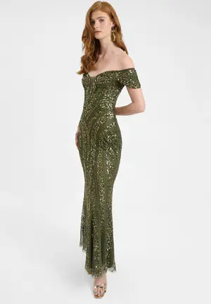 BEAUUT Embellished Sequin Gown