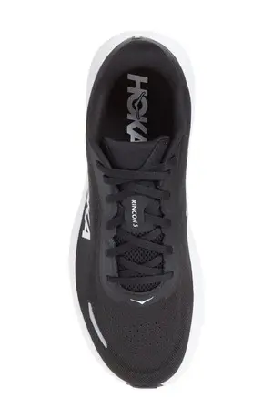 HOKA® Rincon 5 Running Shoe - Black/white