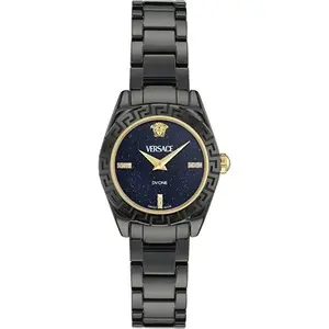 Versace Dv One Mini Diamond Ceramic Bracelet Watch - Black Ceramic