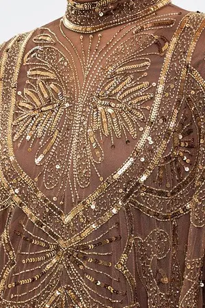 BEAUUT Embellished Sequins Gown