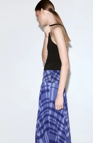 Mango Maxi Flared Skirt