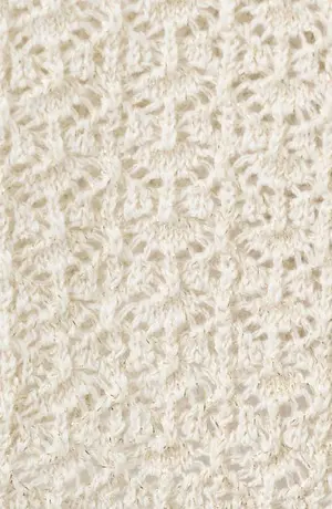 Mango Open Knit Crewneck Sweater