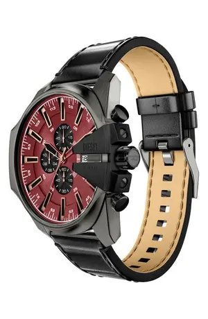 DIESEL® Mega Chief Gunmetal Chronograph Watch - Black