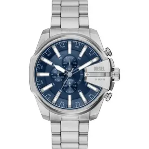 DIESEL® Mega Chief Gunmetal Chronograph Watch Silver