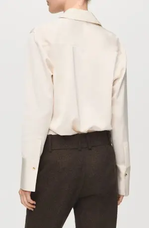 Mango Satin Finish Flowy Shirt