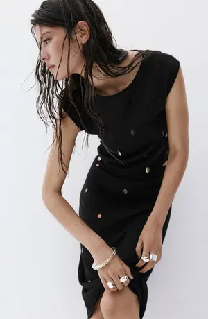 Mango Fine Knit Sequined Skirt