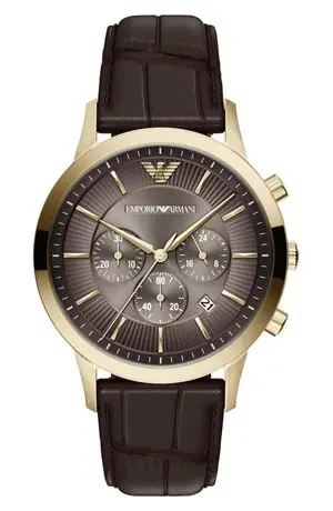 Emporio Armani Archetipo Chronograph Watch - Brown