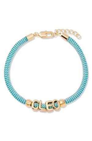 BROOK & YORK Personalized Braided Cord Bracelet With Letter Charms - Gold