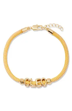BROOK & YORK Breezy Name Bracelet - Gold/amber