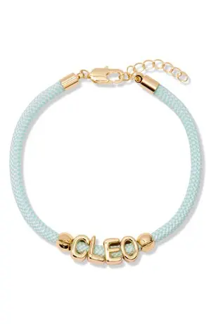 BROOK & YORK Breezy Name Bracelet - Gold/mint
