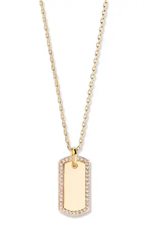 BROOK & YORK Lola Crystal Tag Pendant Necklace