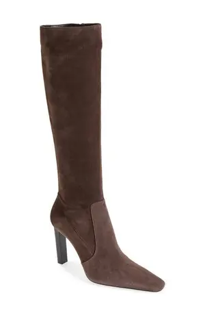 Saint Laurent Francoise Knee High Boot - Brown