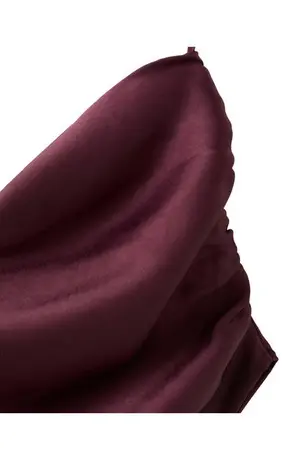 Mango Asymmetrical Satin Midi Dress - Wine