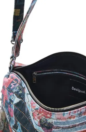 Desigual Medium Mixed Denim Shoulder Bag